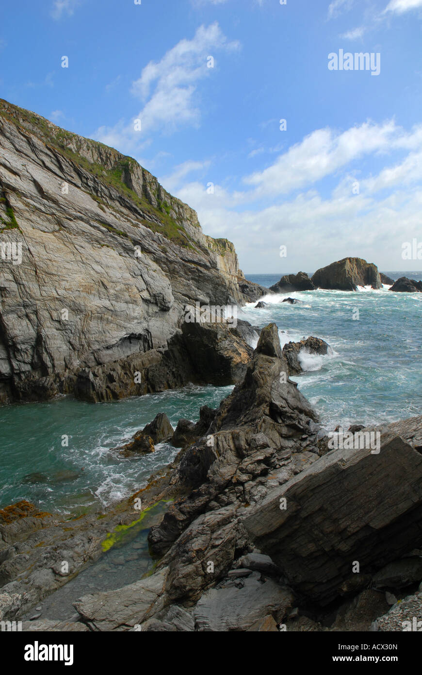 The South Coast of Lundy Island Stock Photo - Alamy