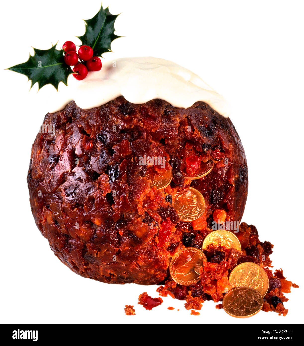 CHRISTMAS PUDDING CUT OUT Stock Photo - Alamy