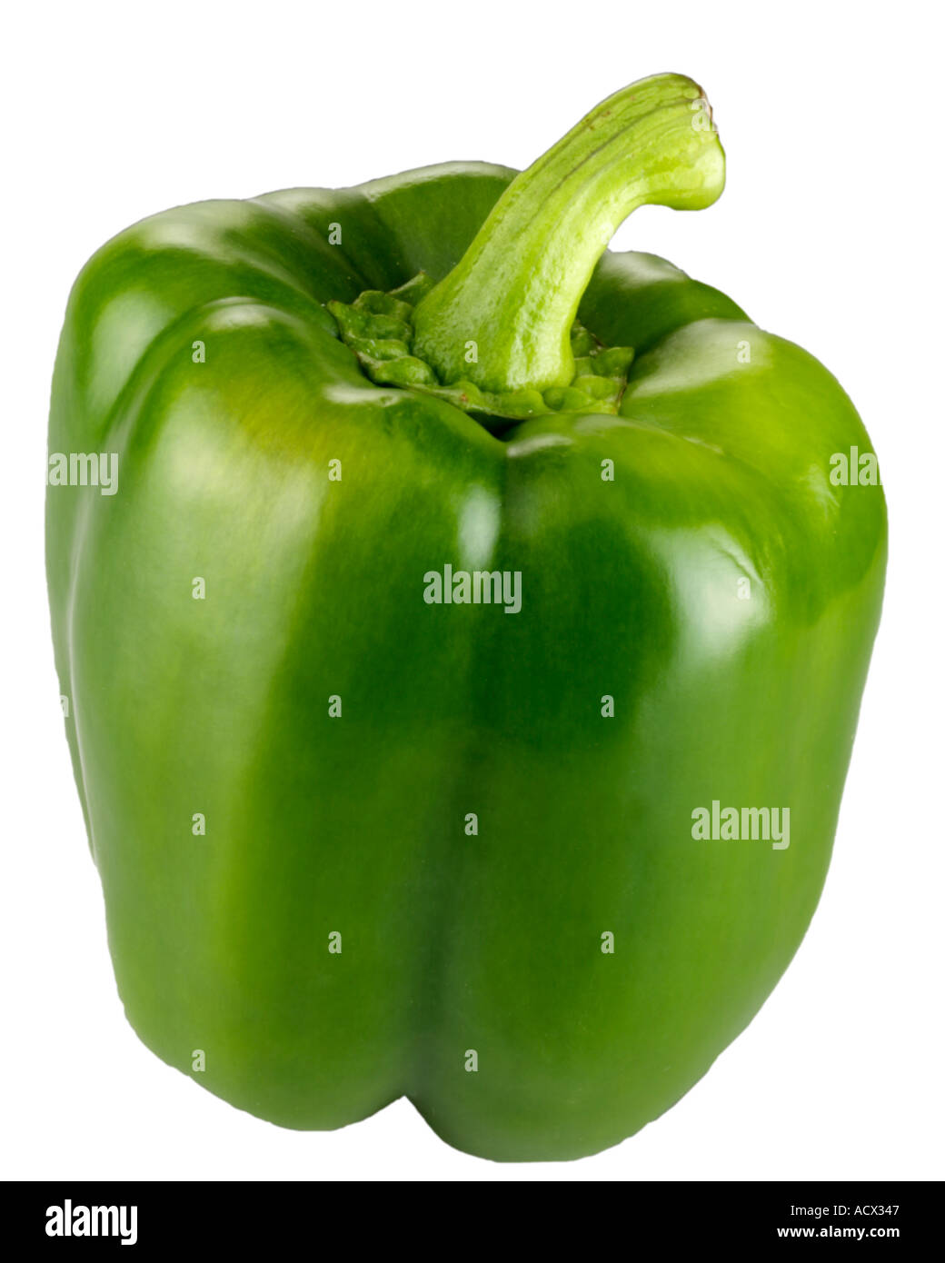 Cut green pepper in Cut Out Stock Images & Pictures - Alamy