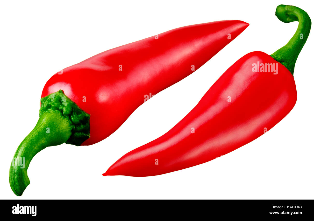 Two red chillis hi-res stock photography and images - Alamy