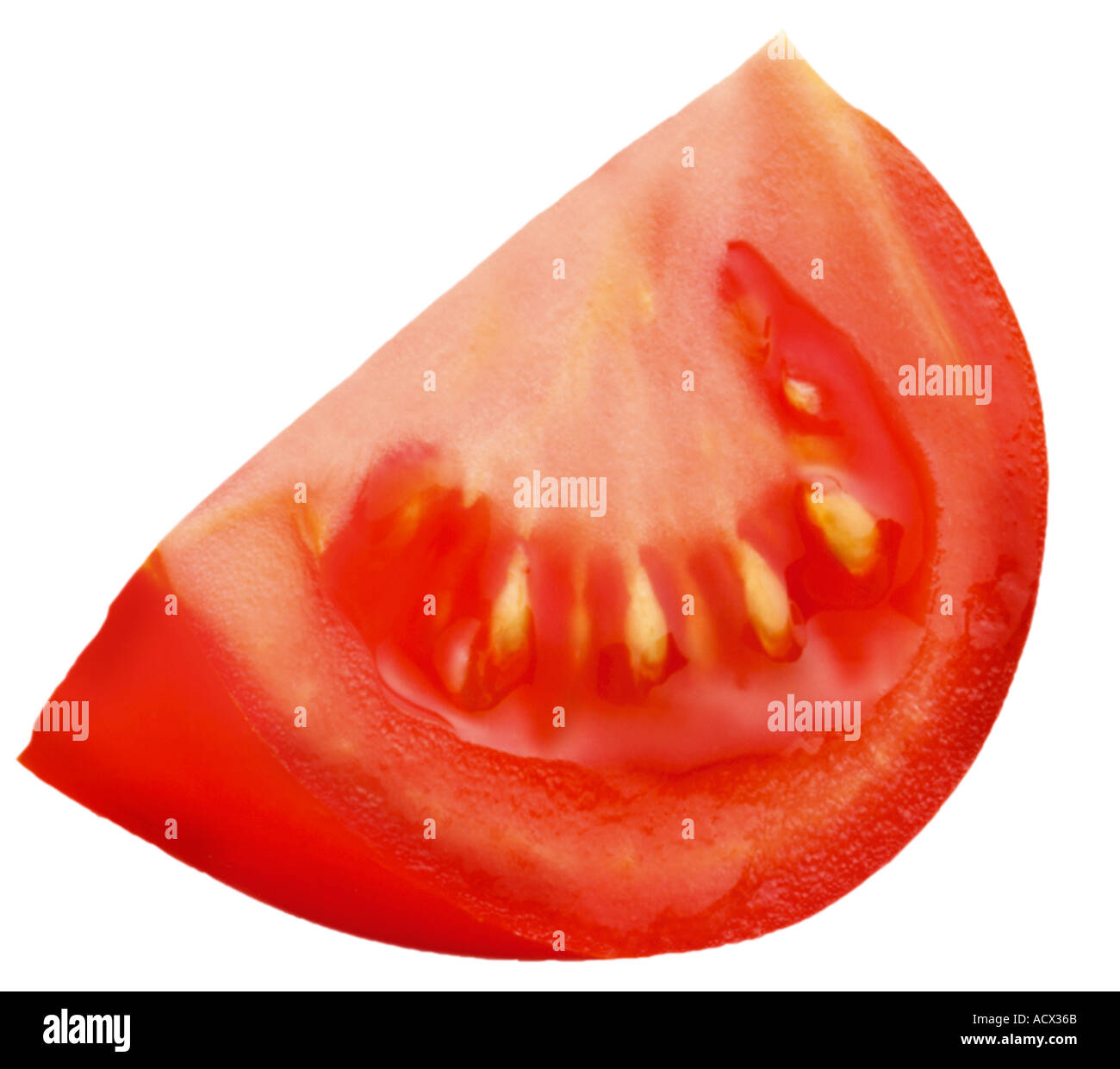 TOMATO SEGMENT CUT OUT Stock Photo - Alamy