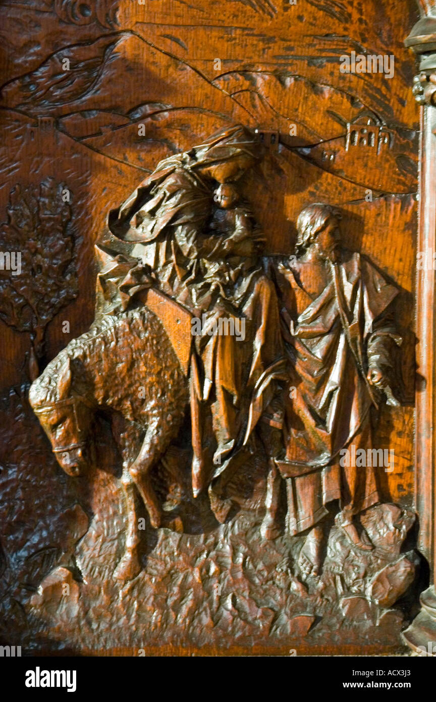 Wood carving in a church, City of Cork, Ireland Stock Photo - Alamy