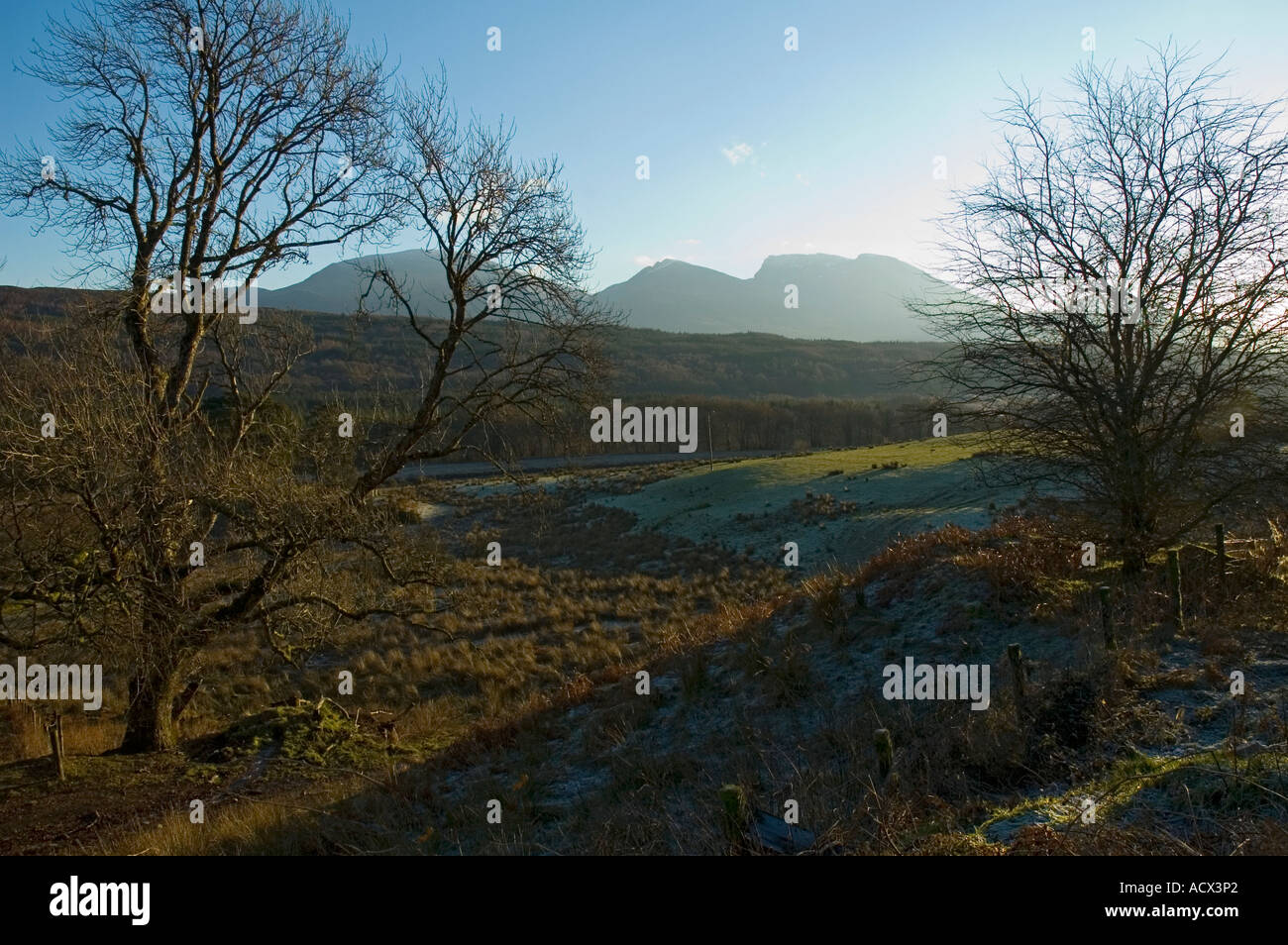 Ben Nevis from the Great Glen, near Fort William, Highland Region ...