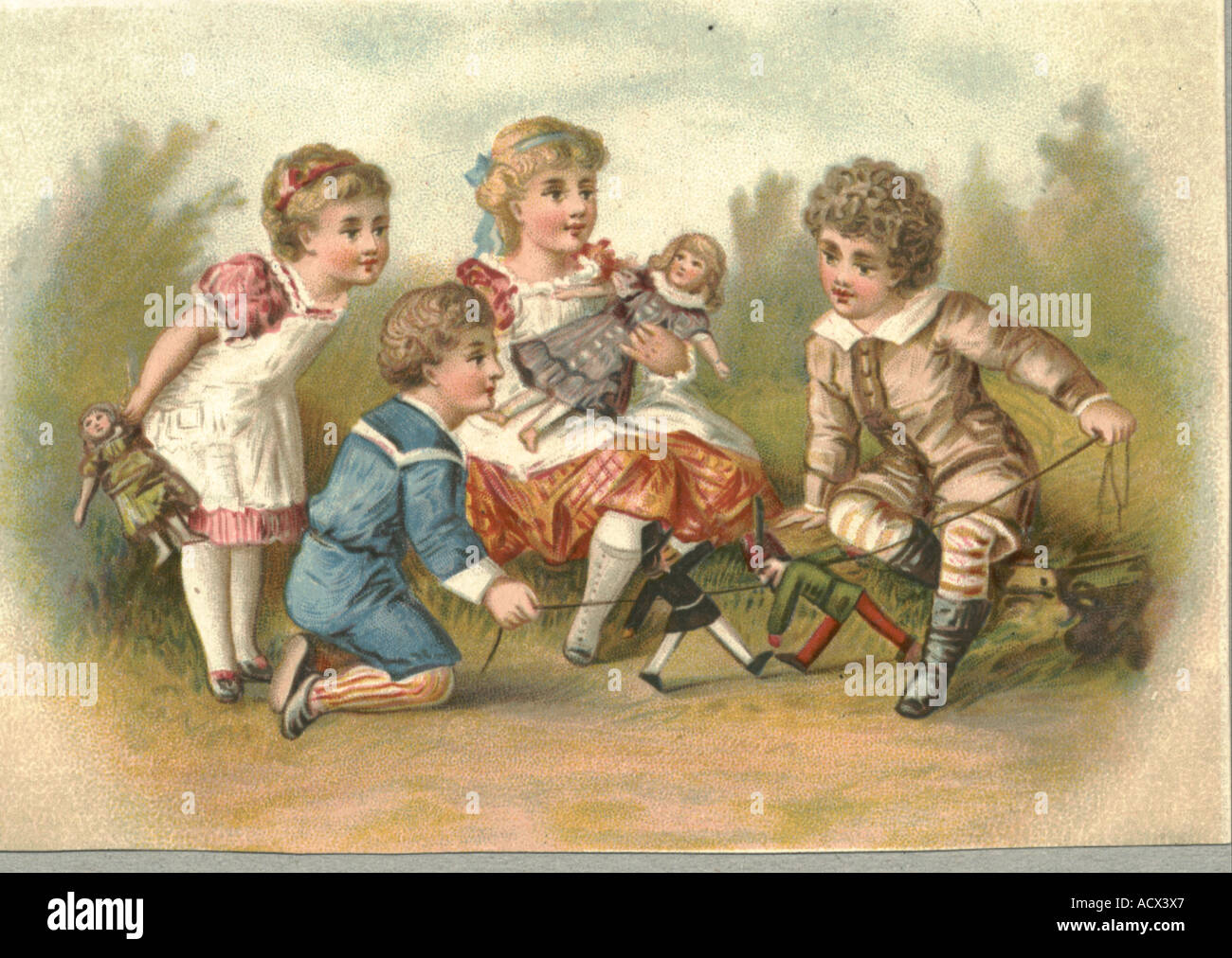 Victorian children playing hi-res stock photography and images - Alamy