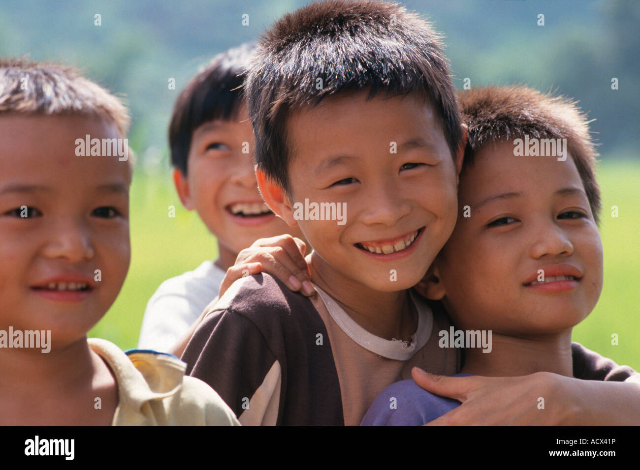 Chinese kids outdoor group hi-res stock photography and images - Alamy