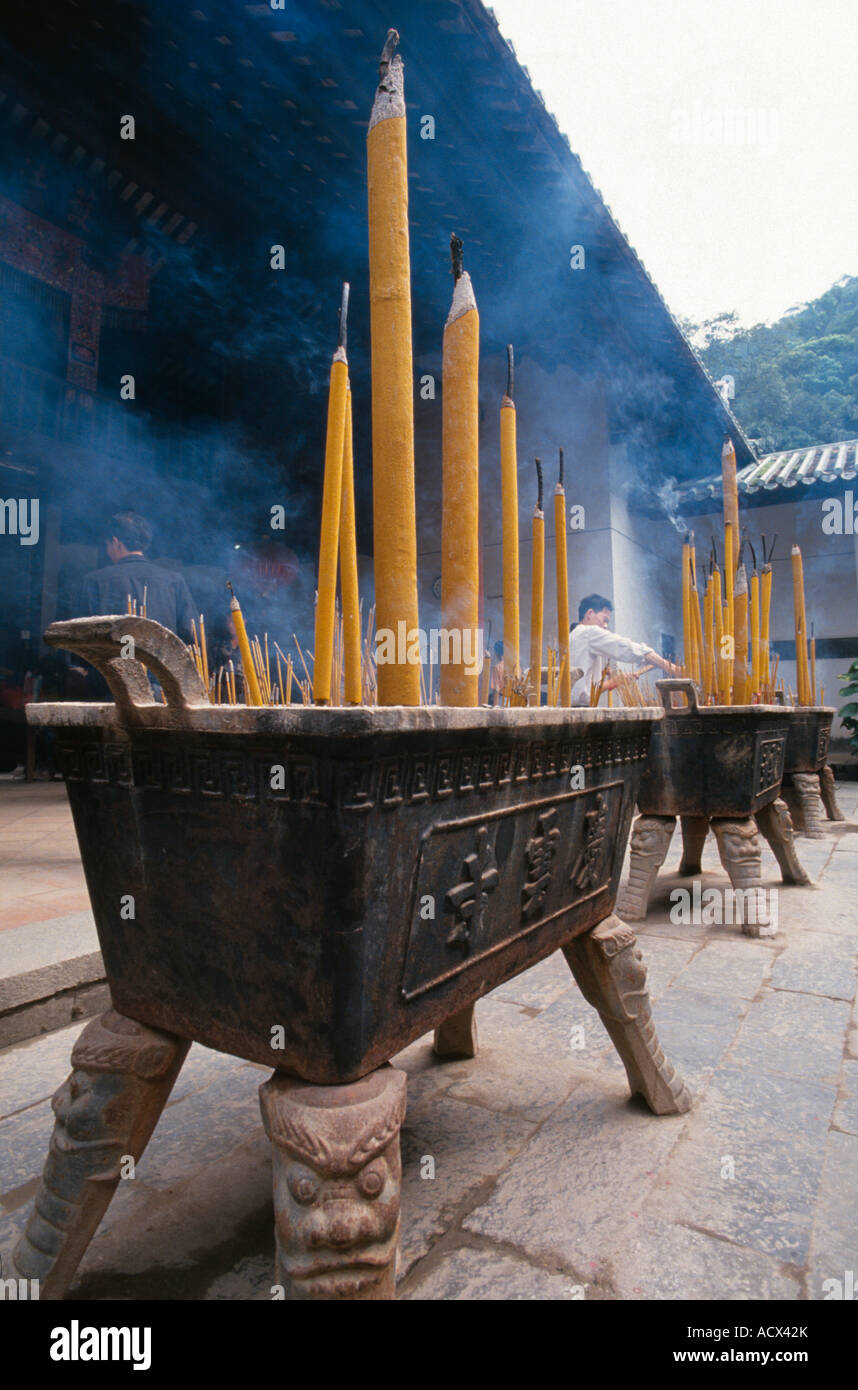 Incense burning at Temple China Stock Photo - Alamy