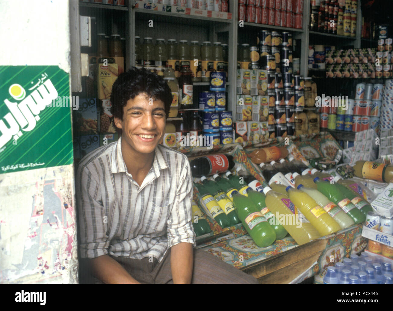 Shop keeper Tangier Morocco Stock Photo - Alamy