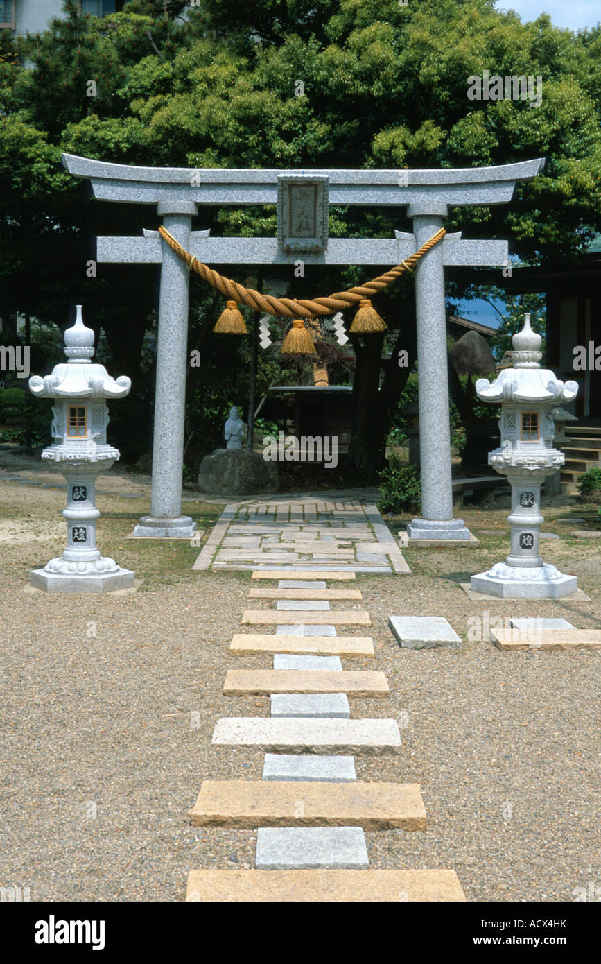Torii Gate at a Shinto Shrine in Wakura, Ishikawa, Japan Stock Photo ...
