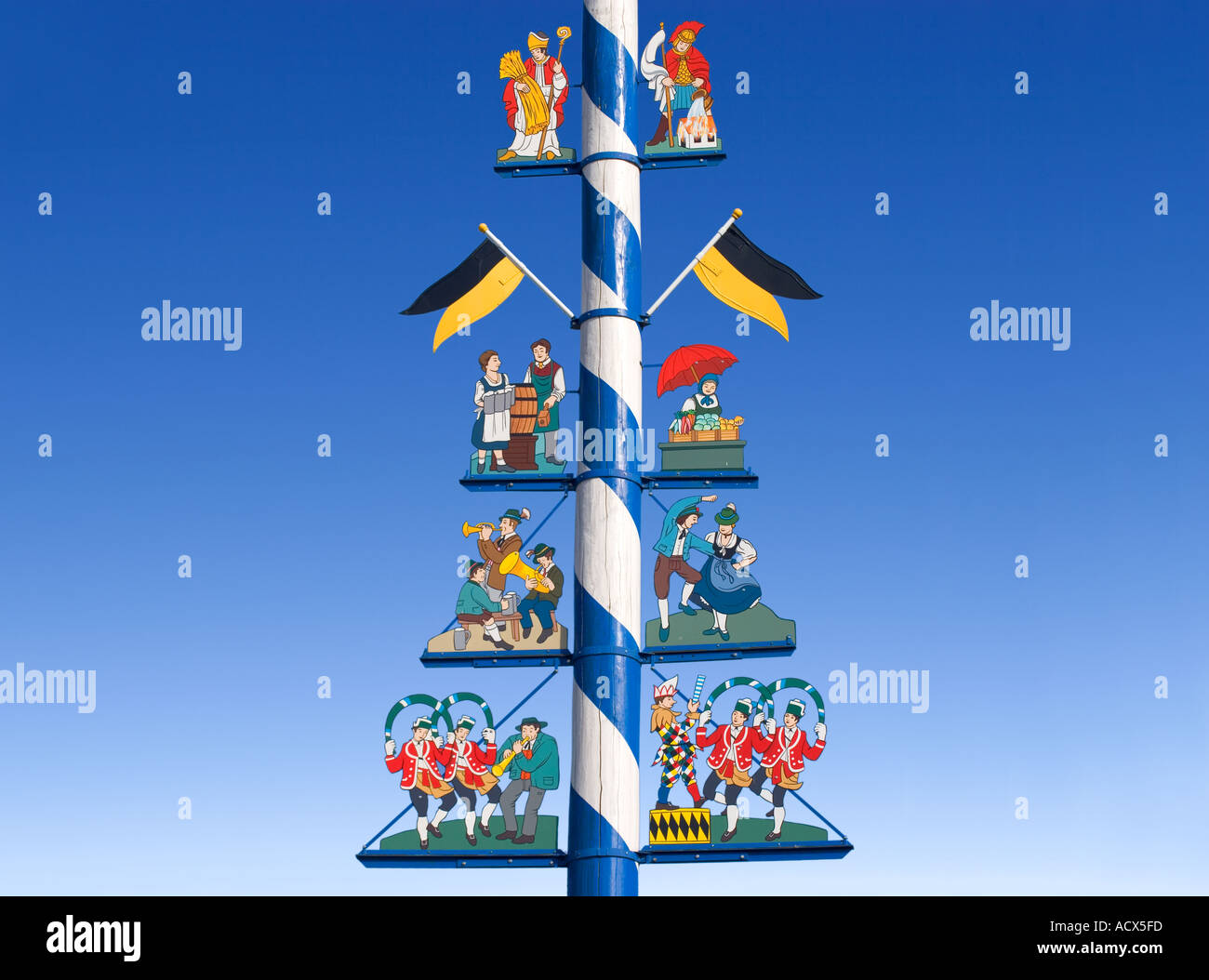 May tree on Viktualienmarkt Munich Upper Bavaria Germany property ...