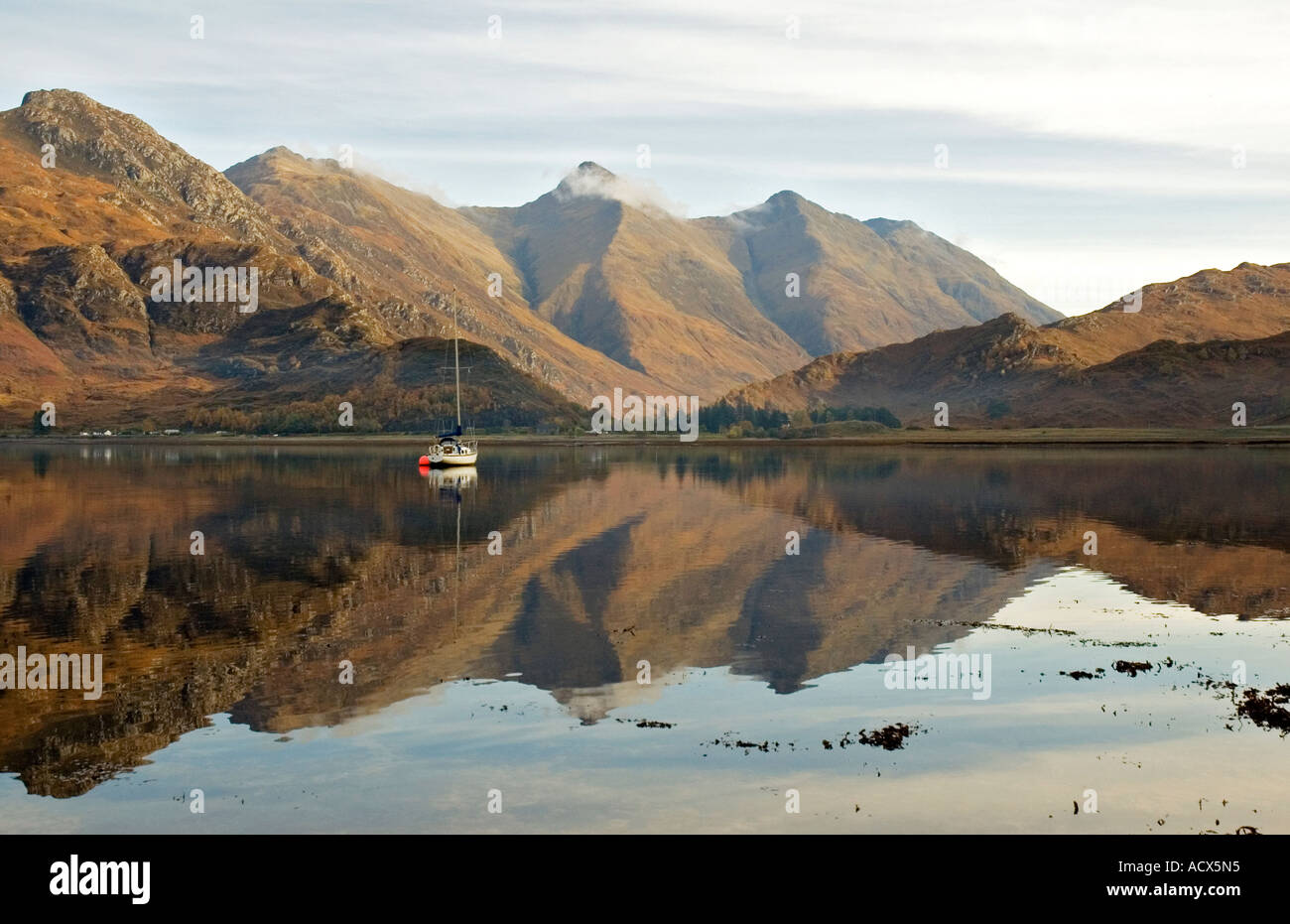 The Five Sisters of Kintail over Loch Duich, Kintail, Scotland, UK ...