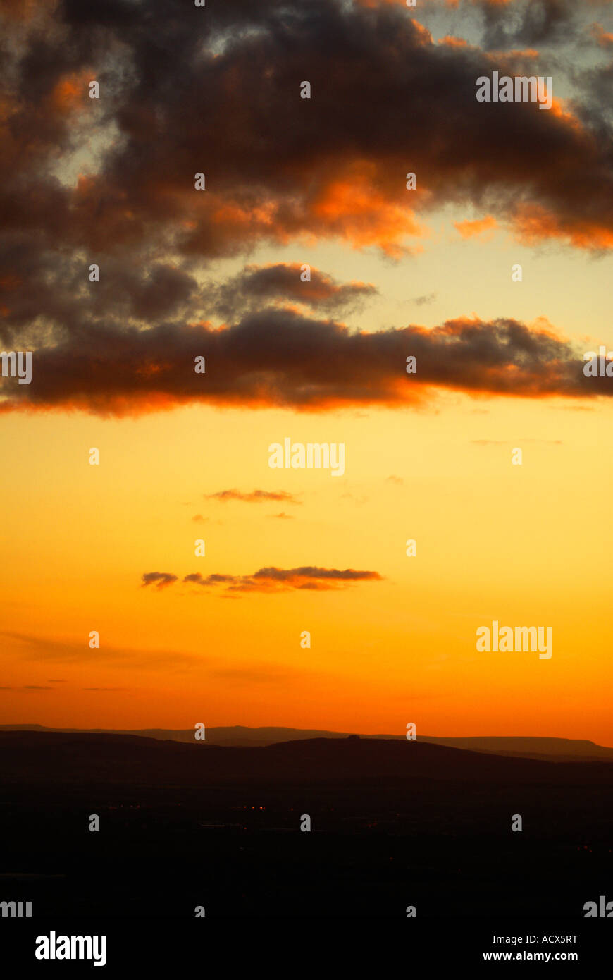 Sunset Clouds over the Black Mountains, Wales, taken from Crickley Hill ...