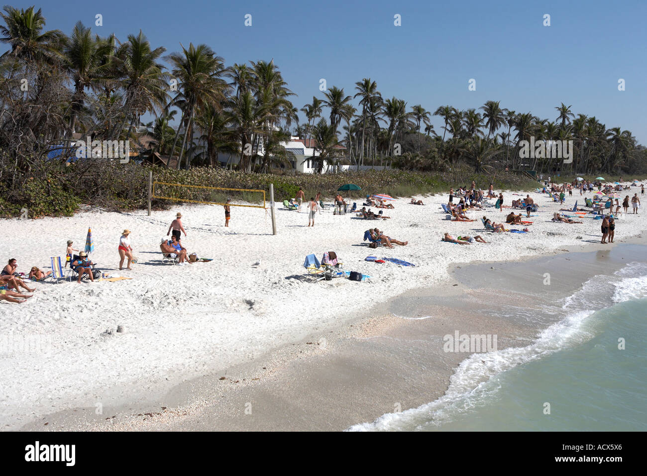 view from naples pier where people are enjoying the sun on the gulf ...