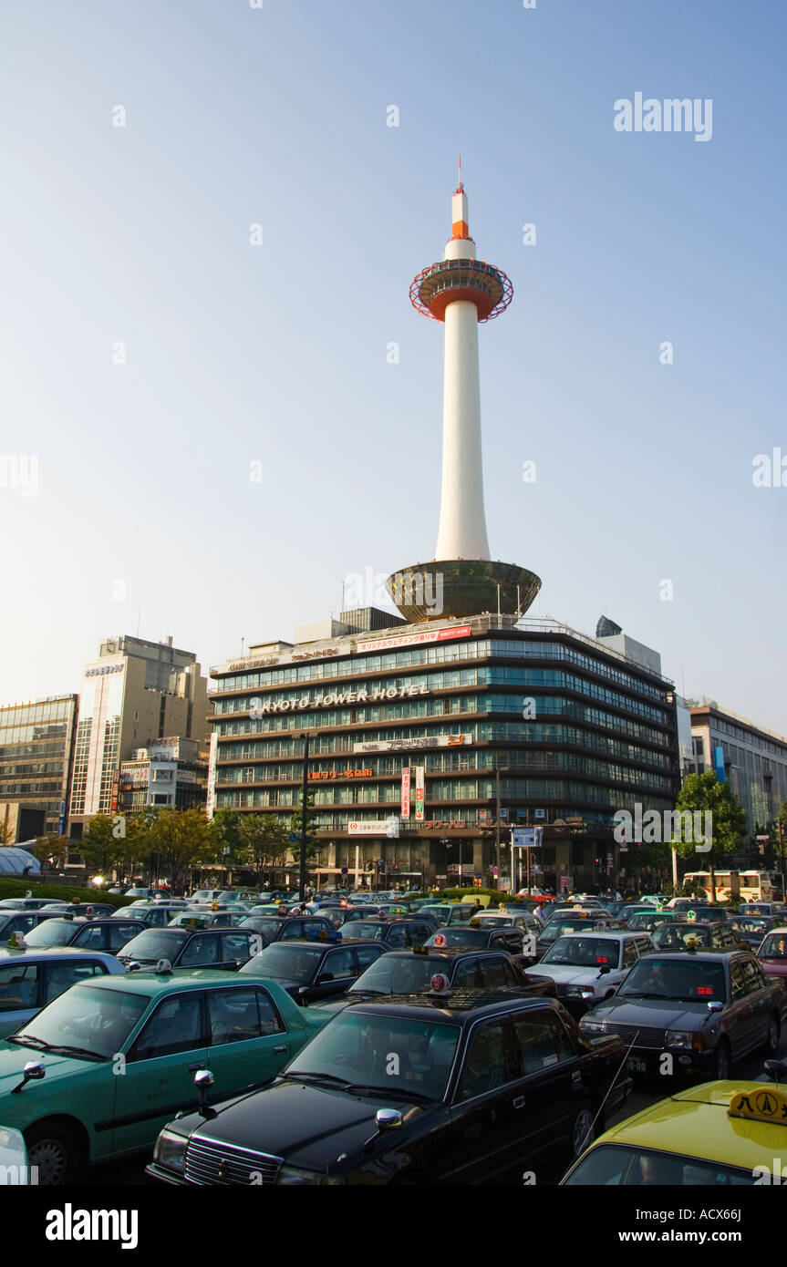 Japan Honshu Island Kyoto City Kyoto Tower Taxi Rank at Kyoto Station Stock Photo - Alamy