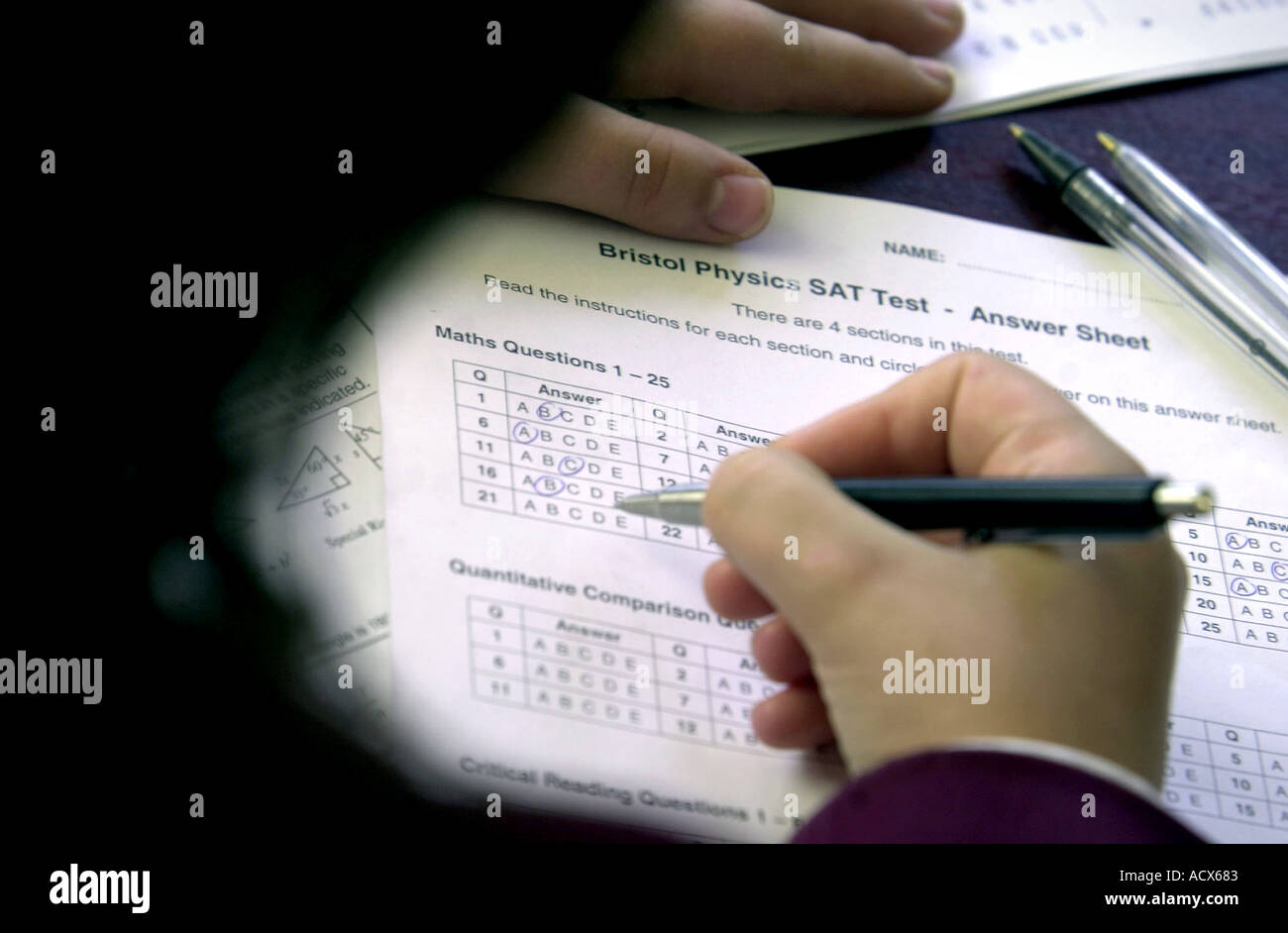 THE BRISTOL PHYSICS SAT TEST Stock Photo - Alamy