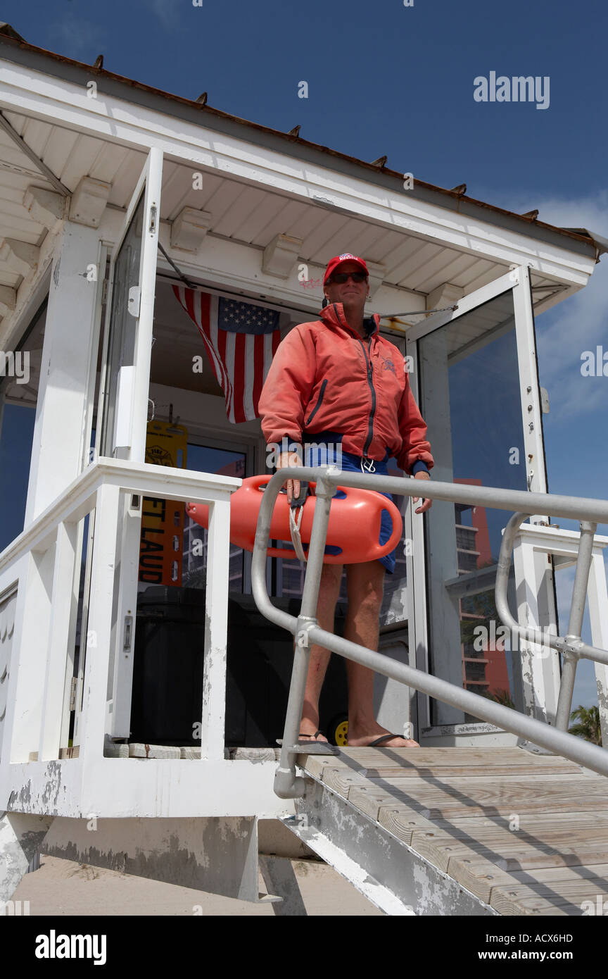 james plant a lifeguard on duty on south beach fort lauderdale florida ...