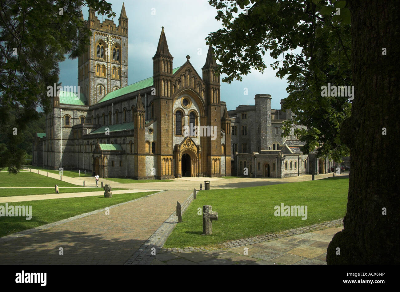 Buckfast Abbey in Buckfastleigh Devon England Great britain Stock Photo ...