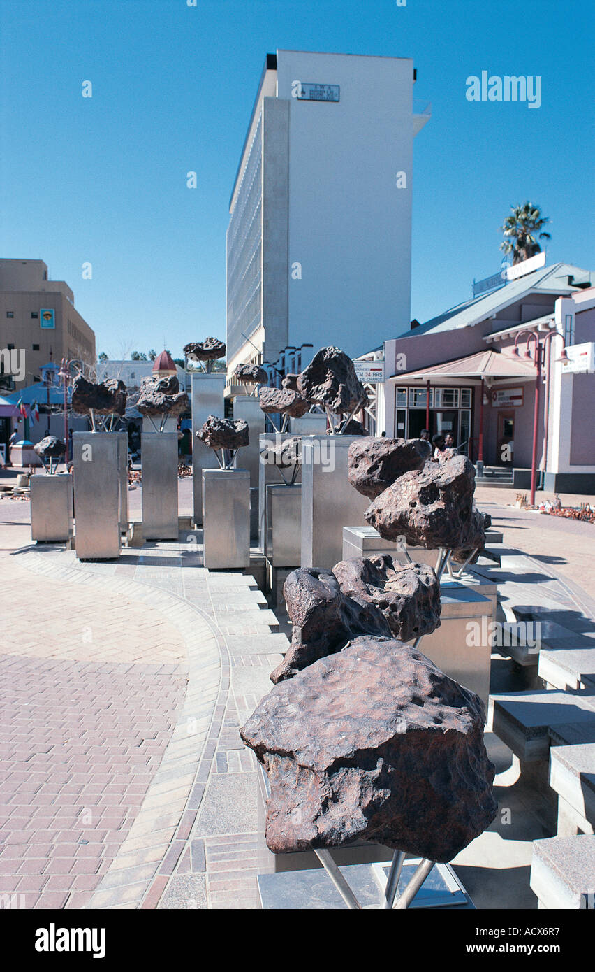 The Meteorite Fountain or display of the Gibeon Meteorites in the Post ...