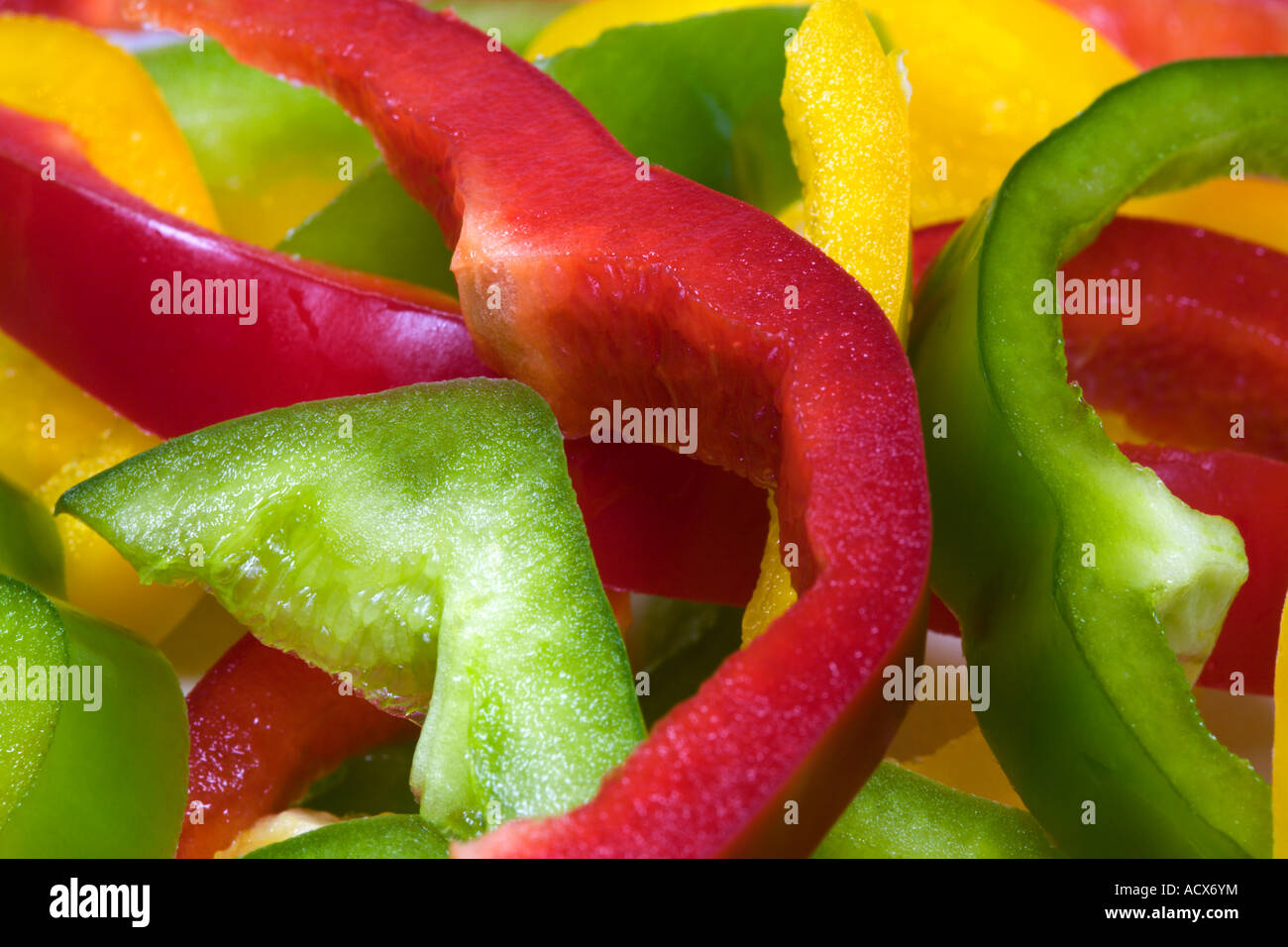 Yellow capsicums sliced hi-res stock photography and images - Alamy