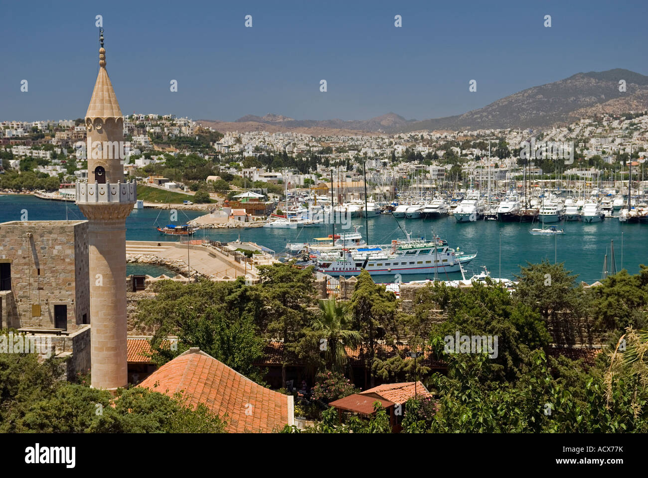 Bodrum Harbor from Halicarnassus Castle, Turkey Stock Photo - Alamy