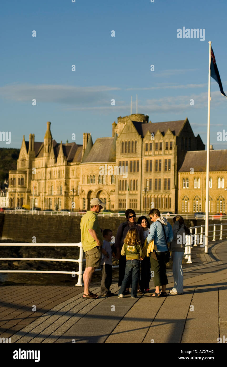 Aberystwyth promenade with the University of Wales old college in the ...