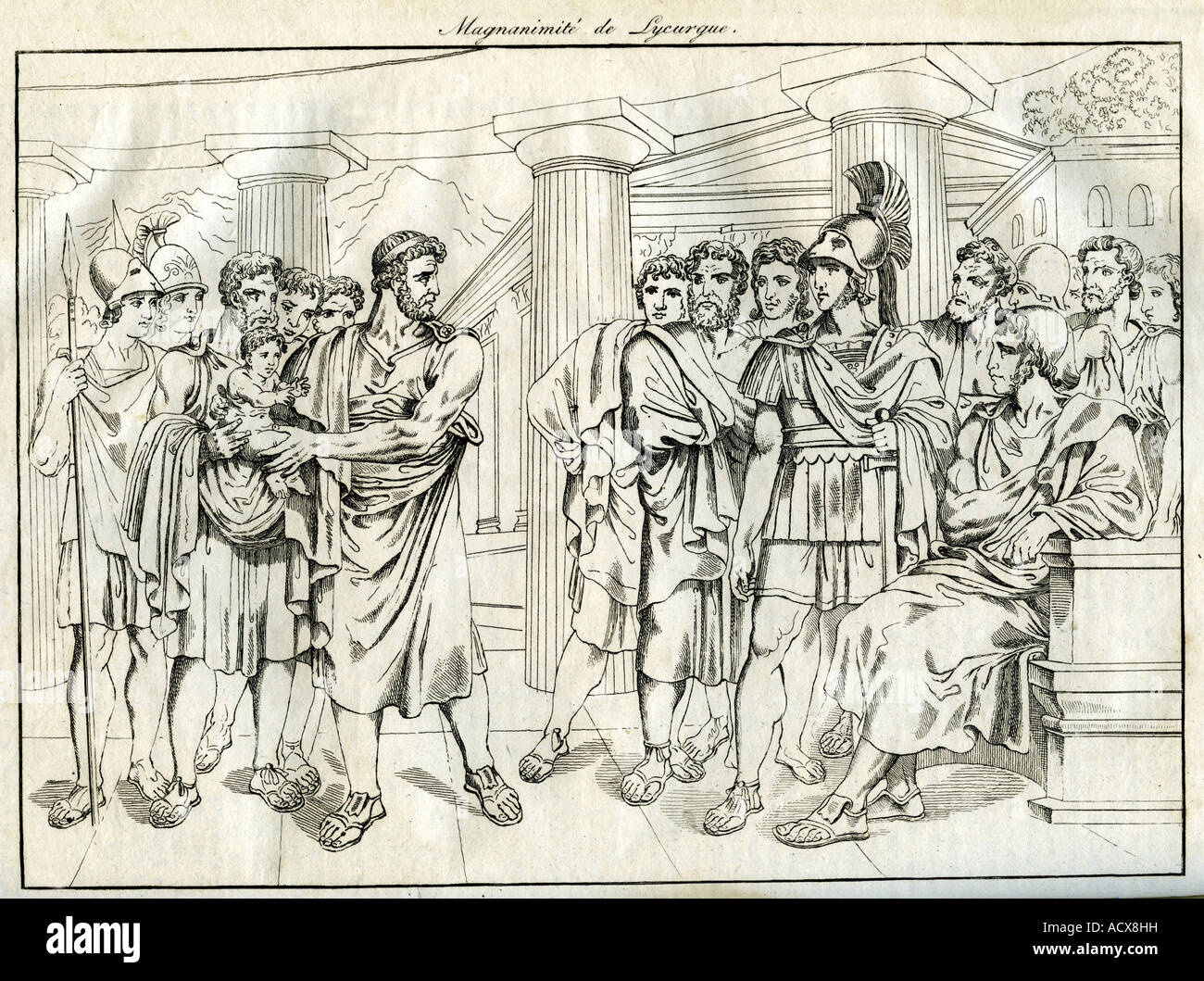 Lycurgus, circa 700 - 630 BC, legendary lawgiver of Sparta, full length ...