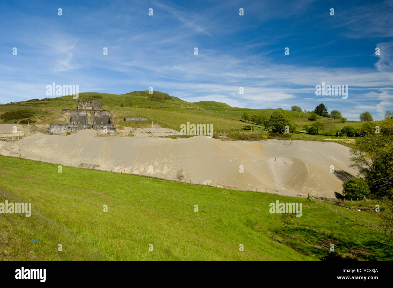 Frongoch lead mine toxic waste tip spoil heap Ceredigion mid wales UK ...