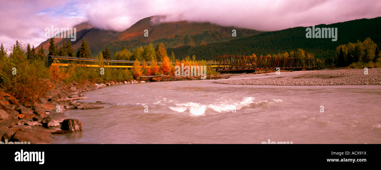 Railroad bridge fall colors hi-res stock photography and images - Alamy