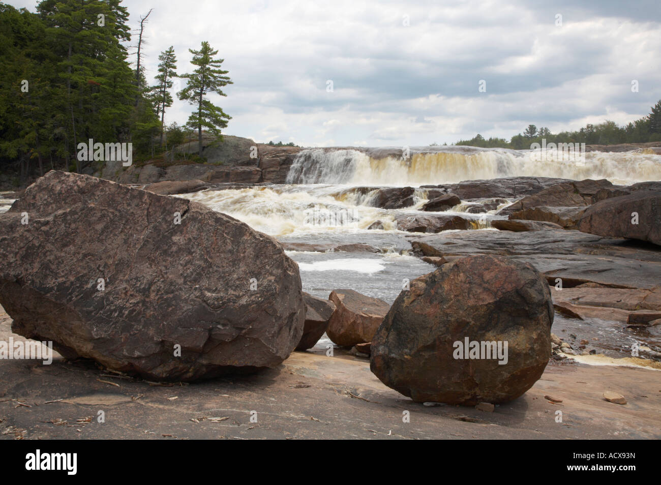 Agers Falls on the Moose River in the Adirondack Mountains of New York ...