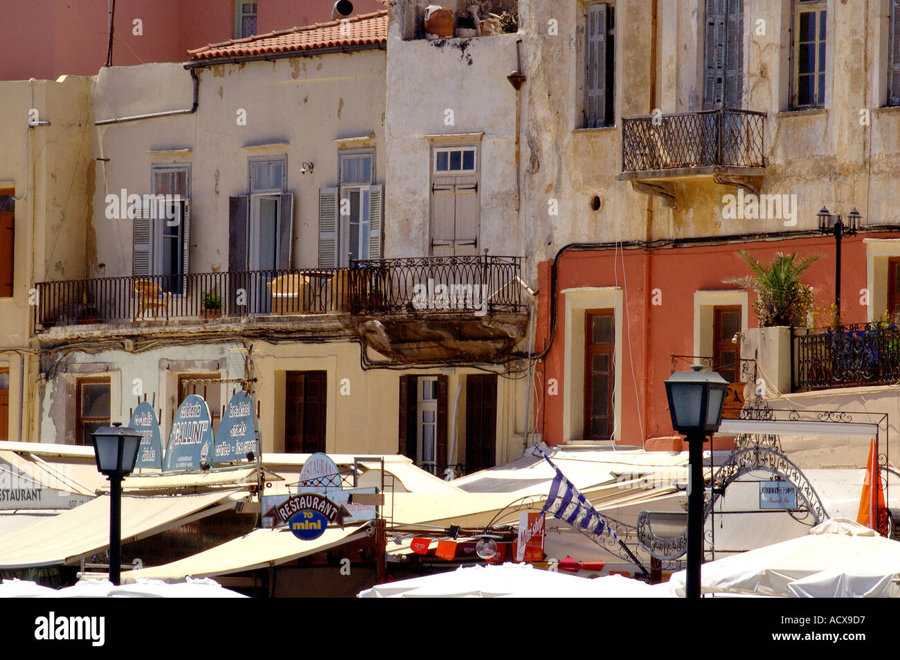Old buildings Chania Crete Greece Stock Photo - Alamy