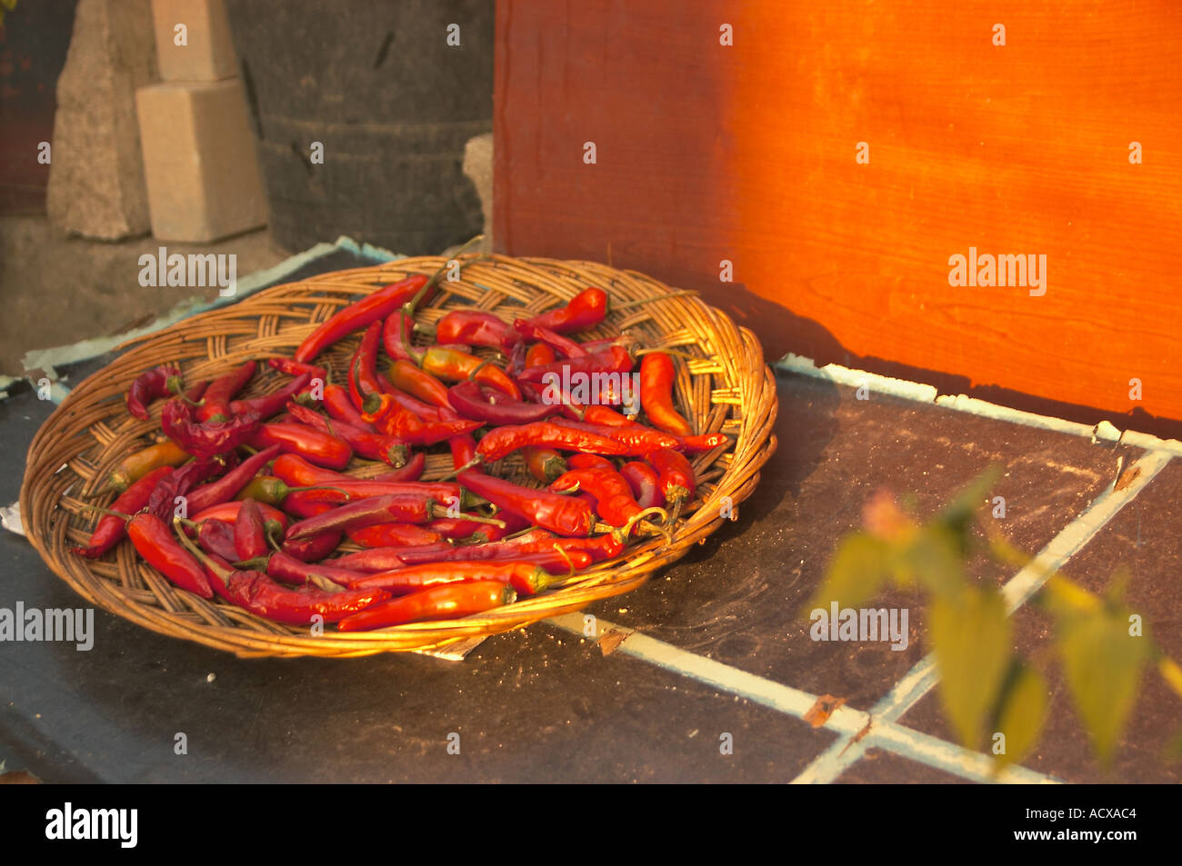 Traditional pepper drying process hi-res stock photography and images ...