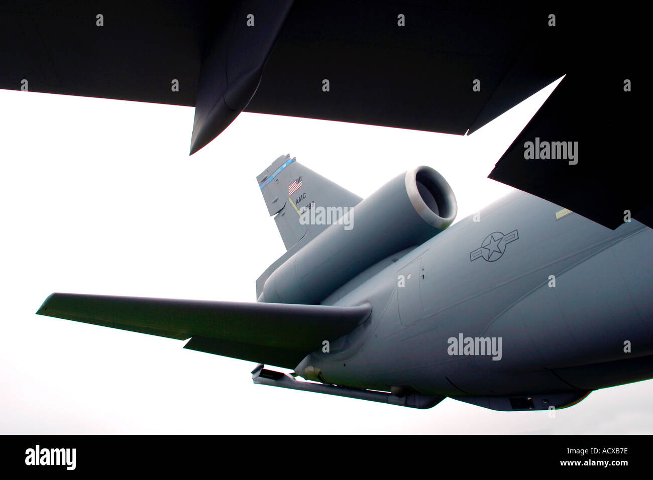 McDonnell Douglas KC10 air refuelling tanker tail engine and wing ...