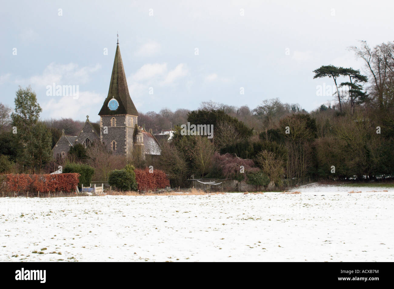 St. Peter's Church, Bridge, Kent, from Brewery Lane looking across ...
