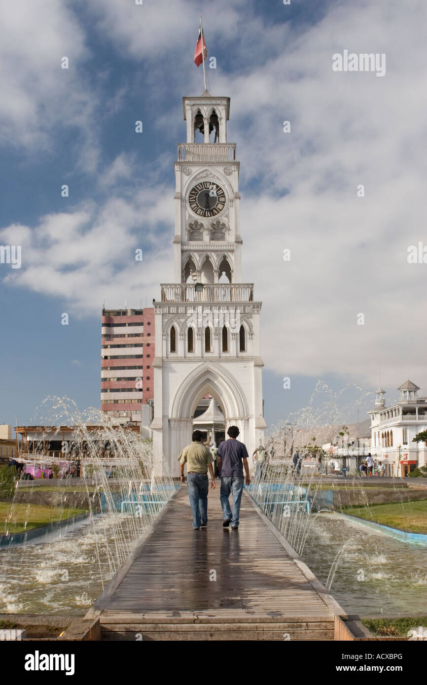 South America Northern Chile Iquique wood clock tower Stock Photo - Alamy