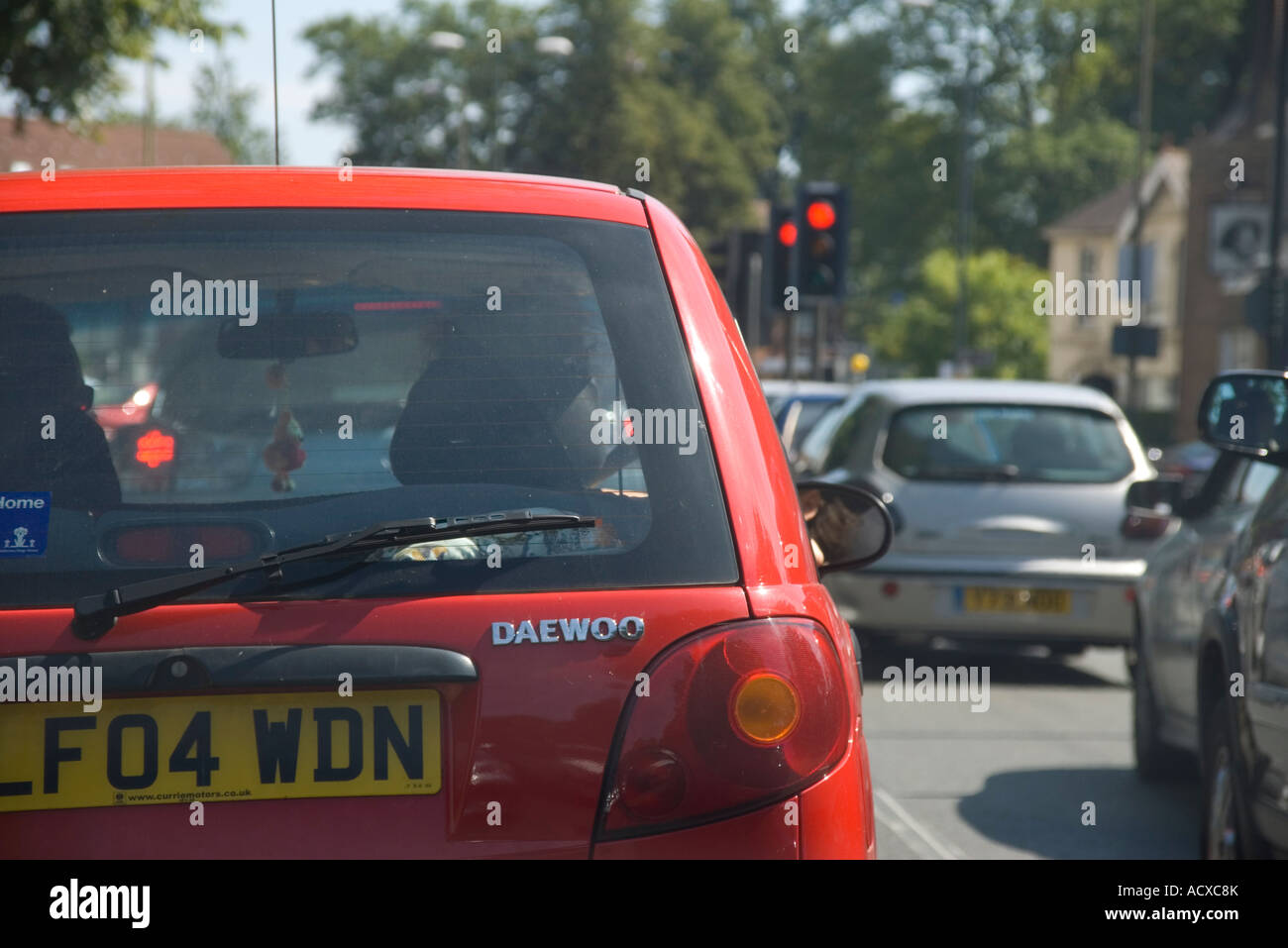 uk united kingdom england traffic jam in surrey Stock Photo - Alamy
