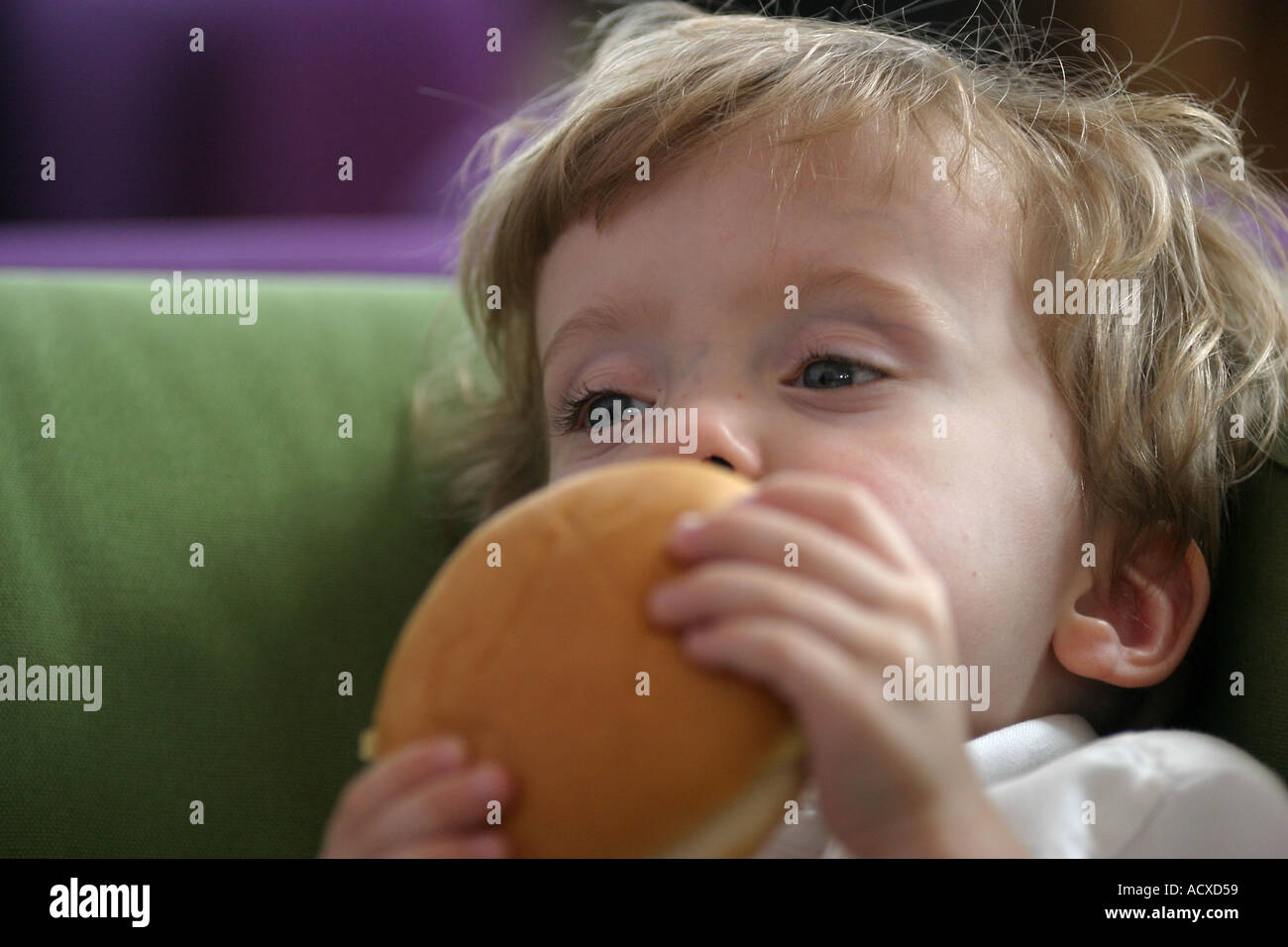Lewis and the world s largest bread bun in the café at Nottingham ...