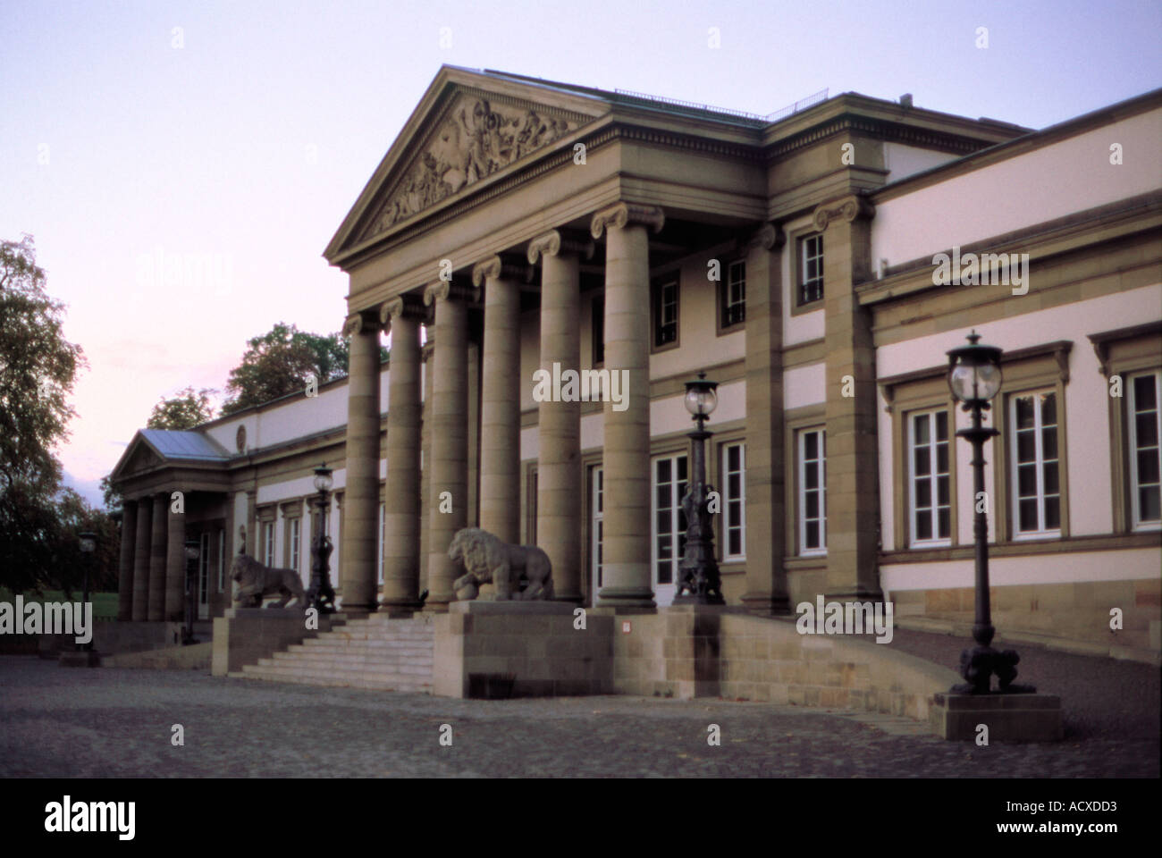 The entrance of the Rosenstein castle which houses the natural science ...