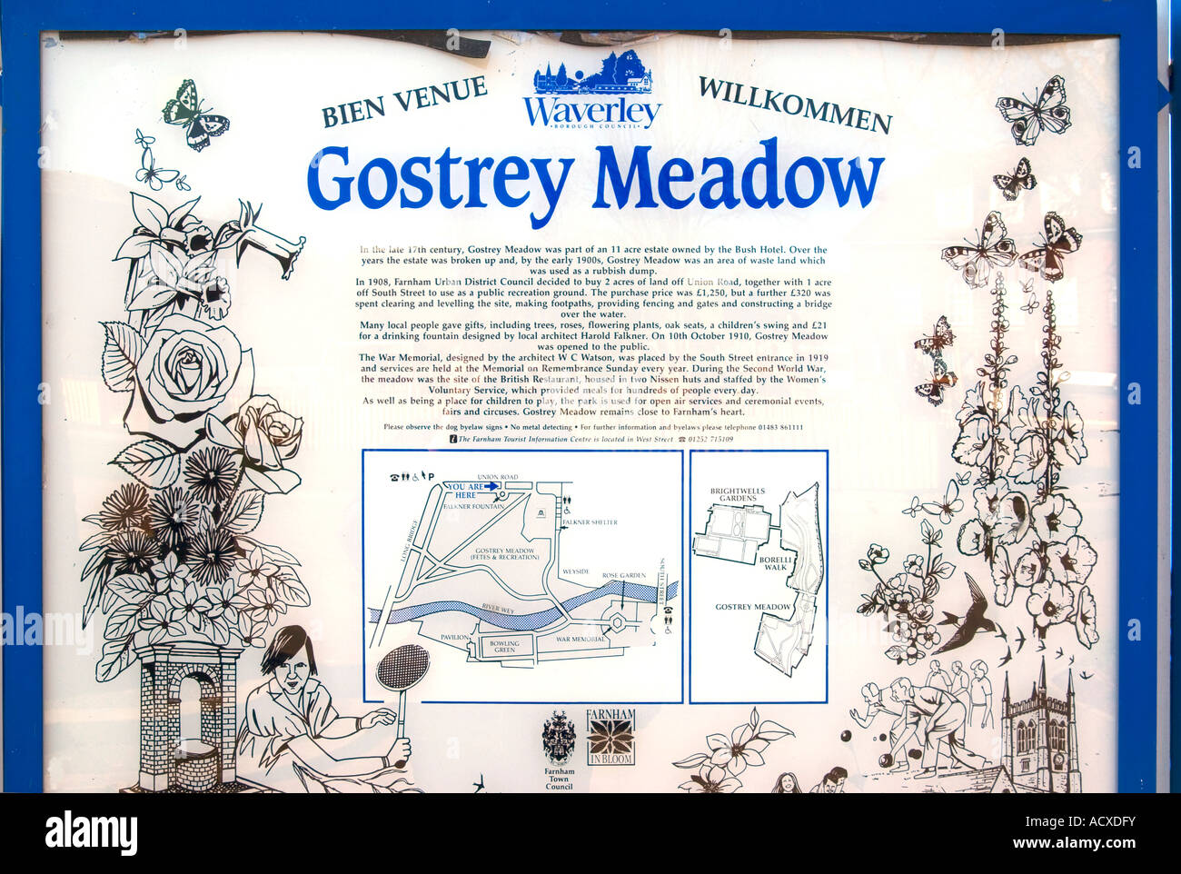 Farnham surrey map hi-res stock photography and images - Alamy