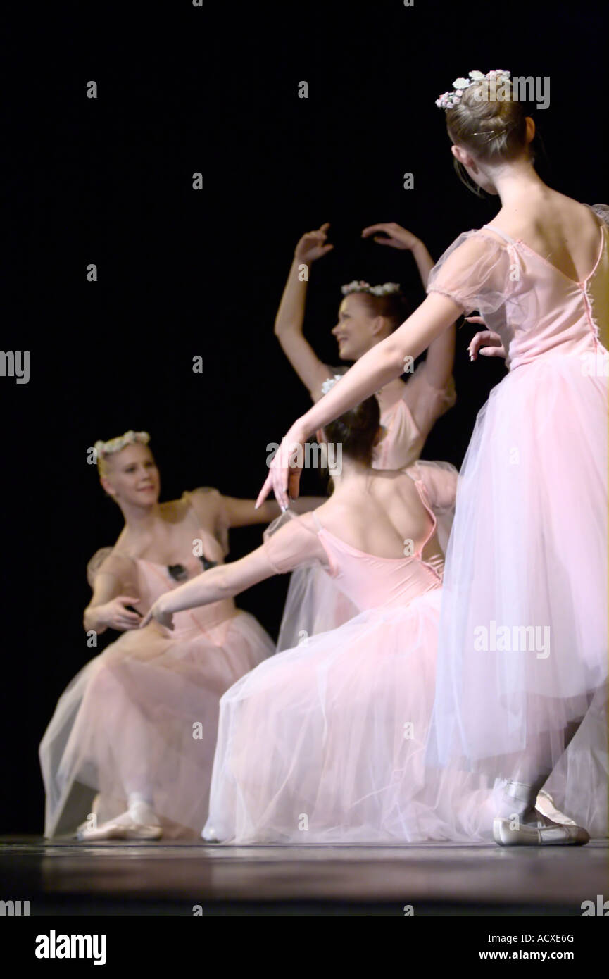 Four ballerina performing at Helsinki dance institutes performance ...
