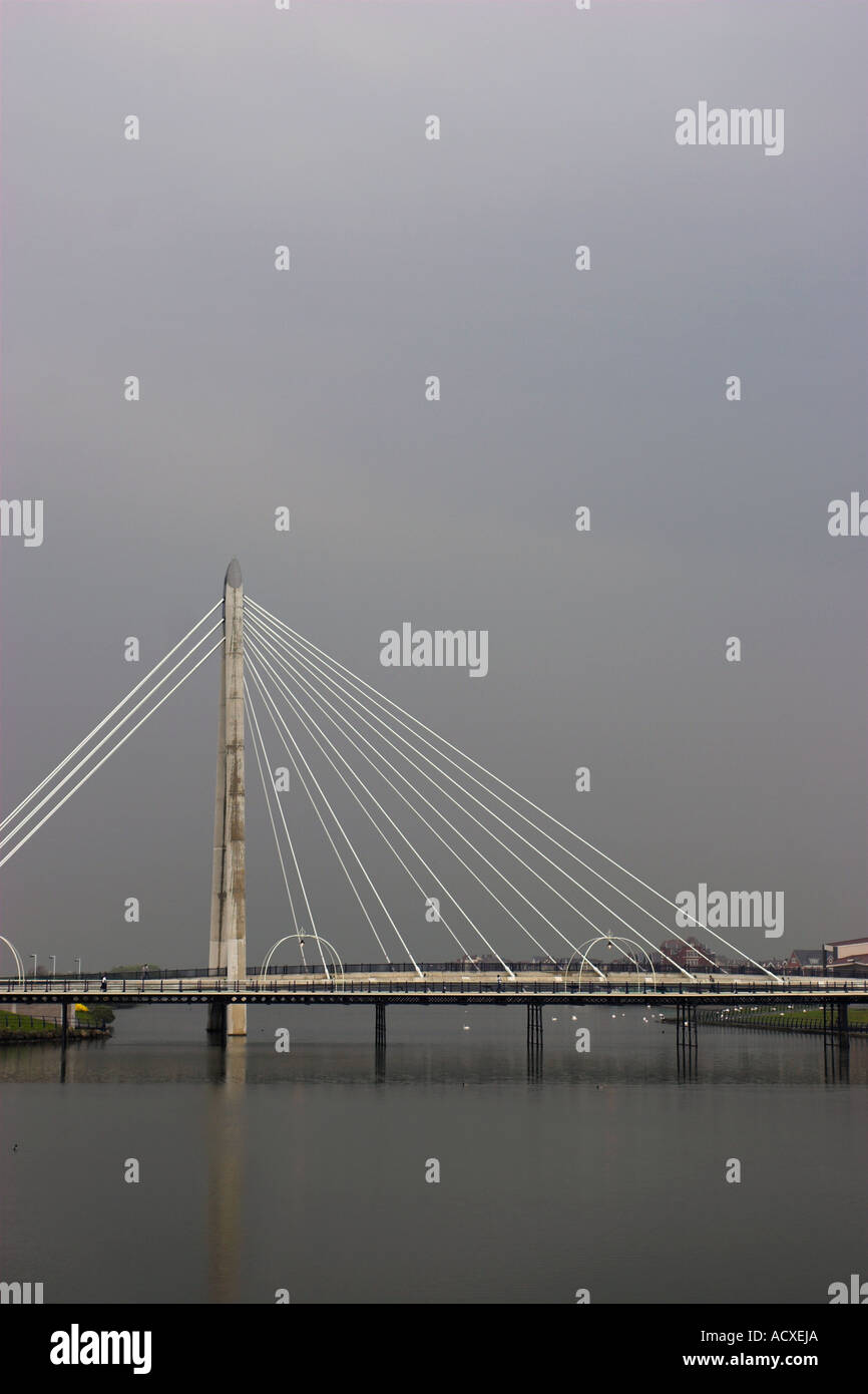Marine Way Bridge and Lake in Southport Stock Photo - Alamy
