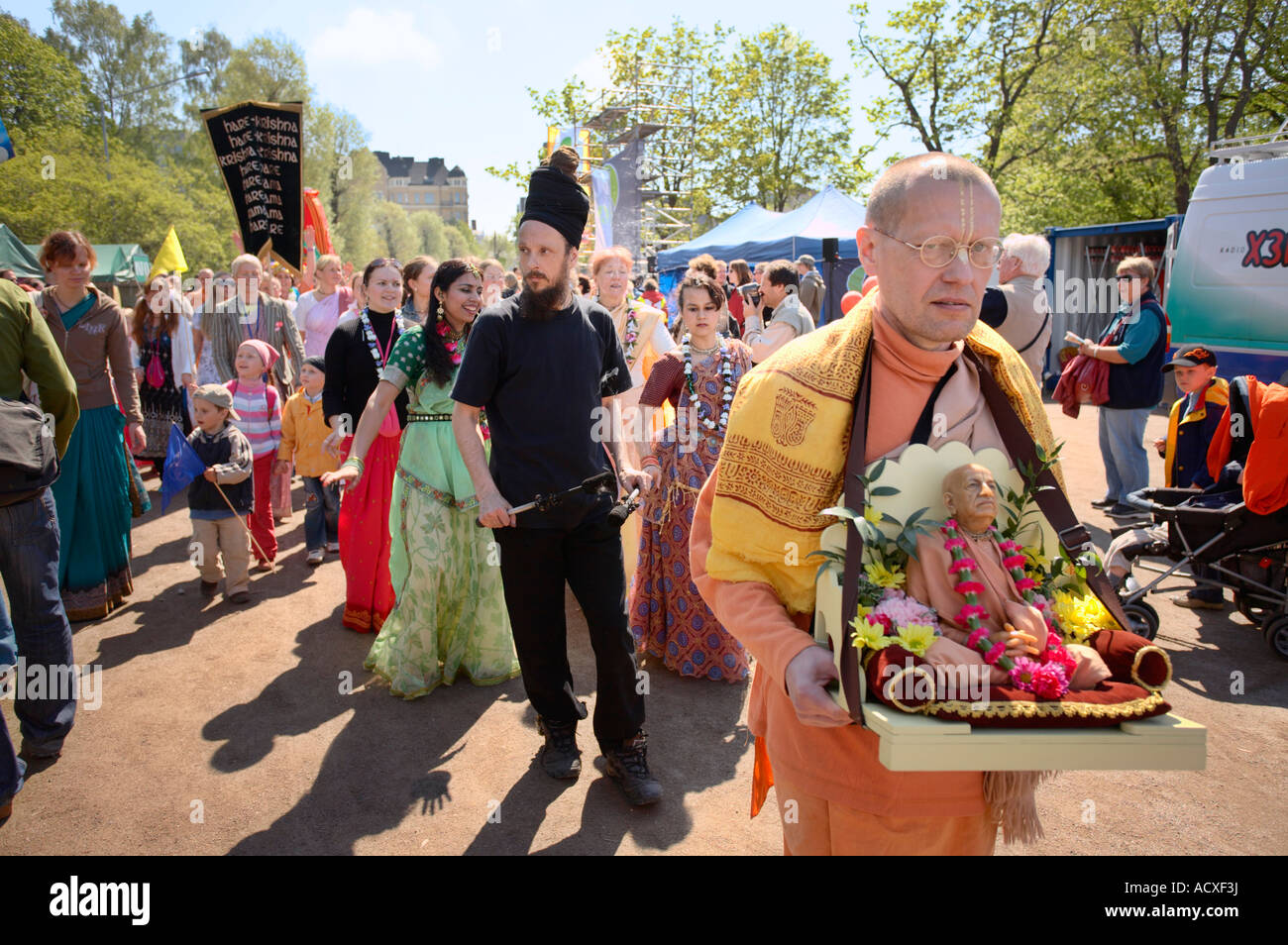 Colorful crowd at the World Village Festival at Kaisaniemi, Helsinki ...