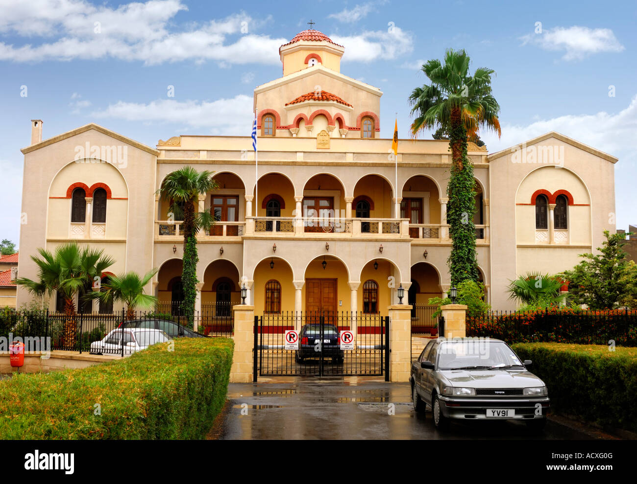 Bishopric building of Holy Bishopric Church of Panagia Katholiki in ...