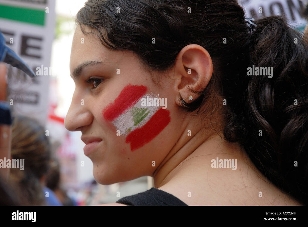 Lebanon protest flag hi-res stock photography and images - Alamy