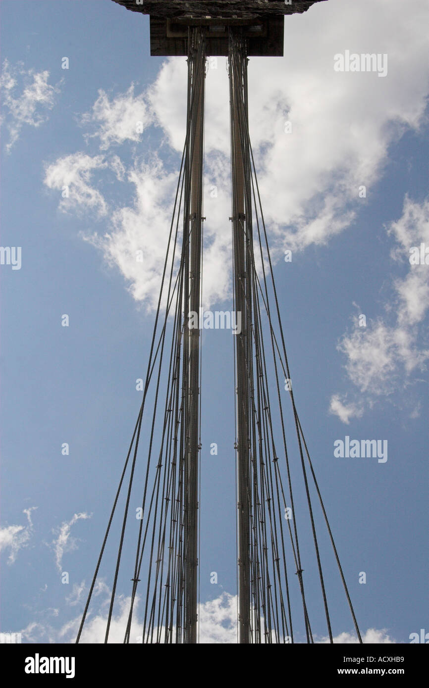 A view of cables on bridge Stock Photo - Alamy