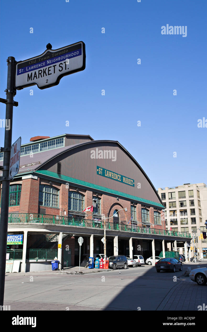 Toronto Market - The St Lawrence Market building framed by a street ...