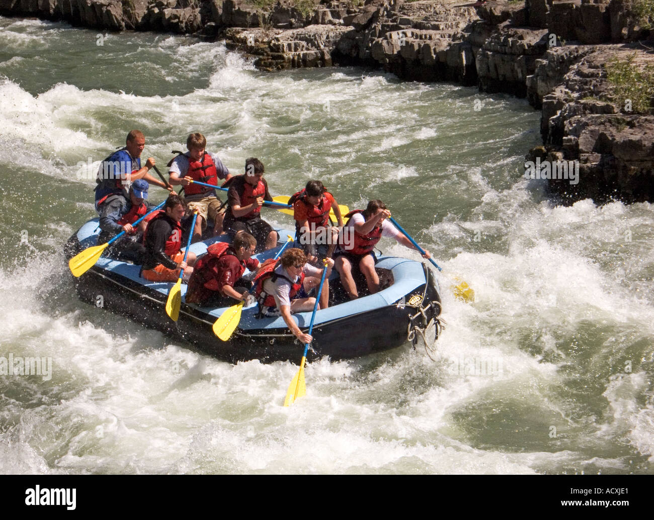 Rafting the Snake River near Jackon Wyoming Stock Photo - Alamy