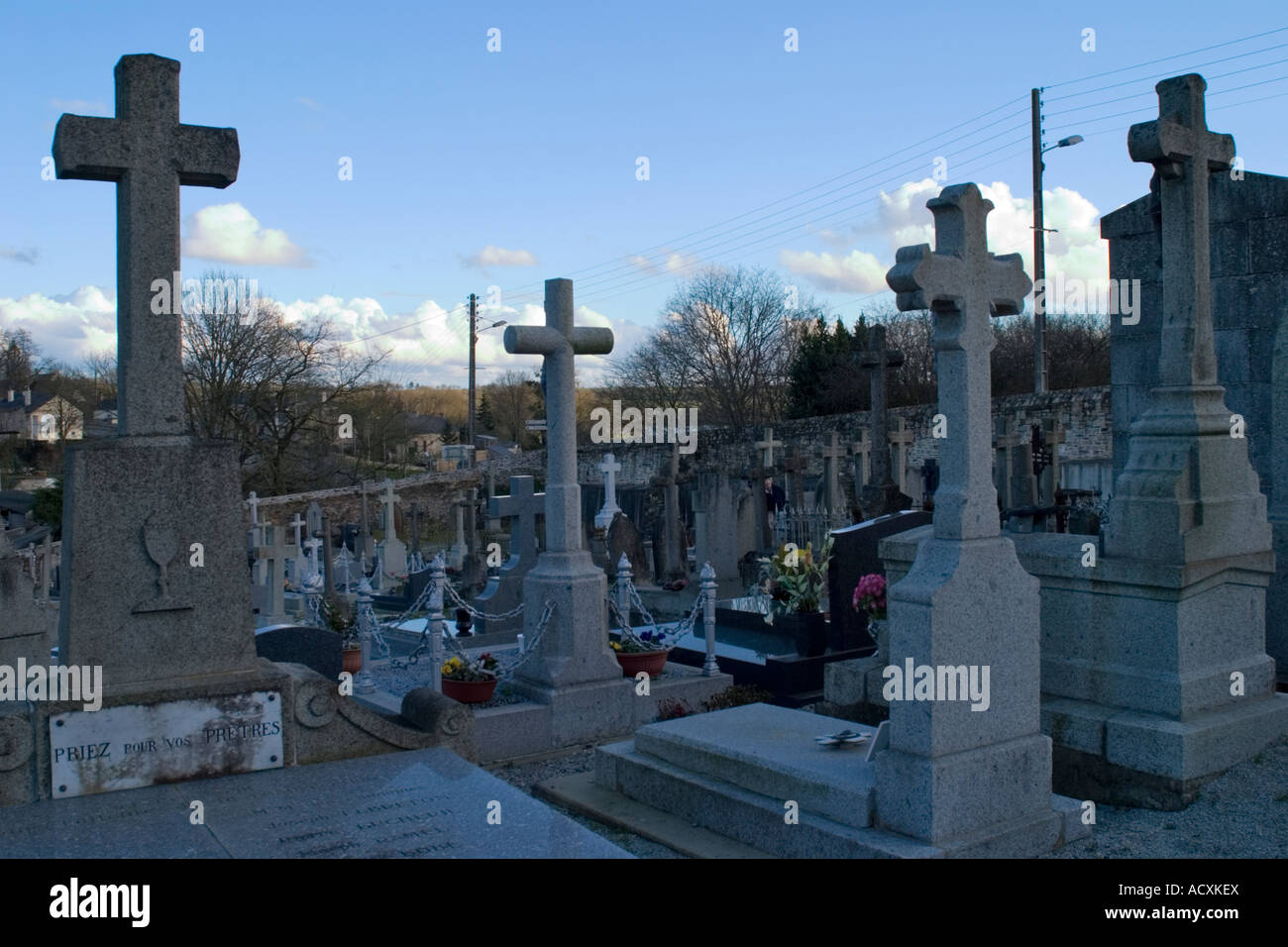 Old Cemetery in Bain de Bretagne Stock Photo - Alamy