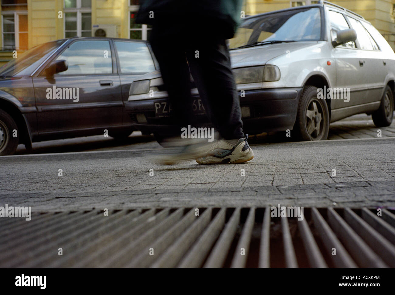 Legs of a pedestrian, Poznan, Poland Stock Photo - Alamy