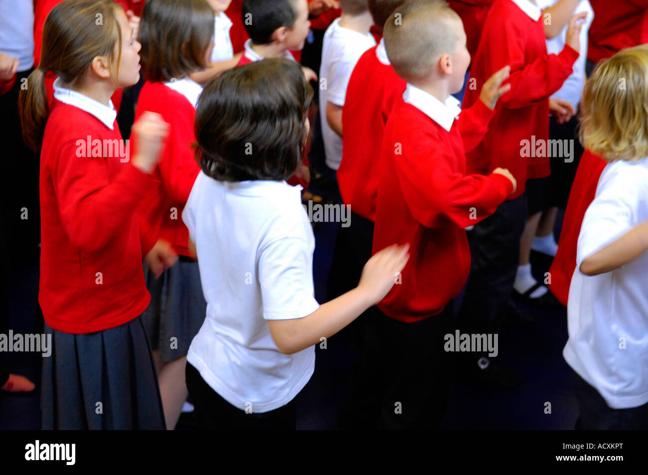 School assembly kids pupils students hi-res stock photography and ...