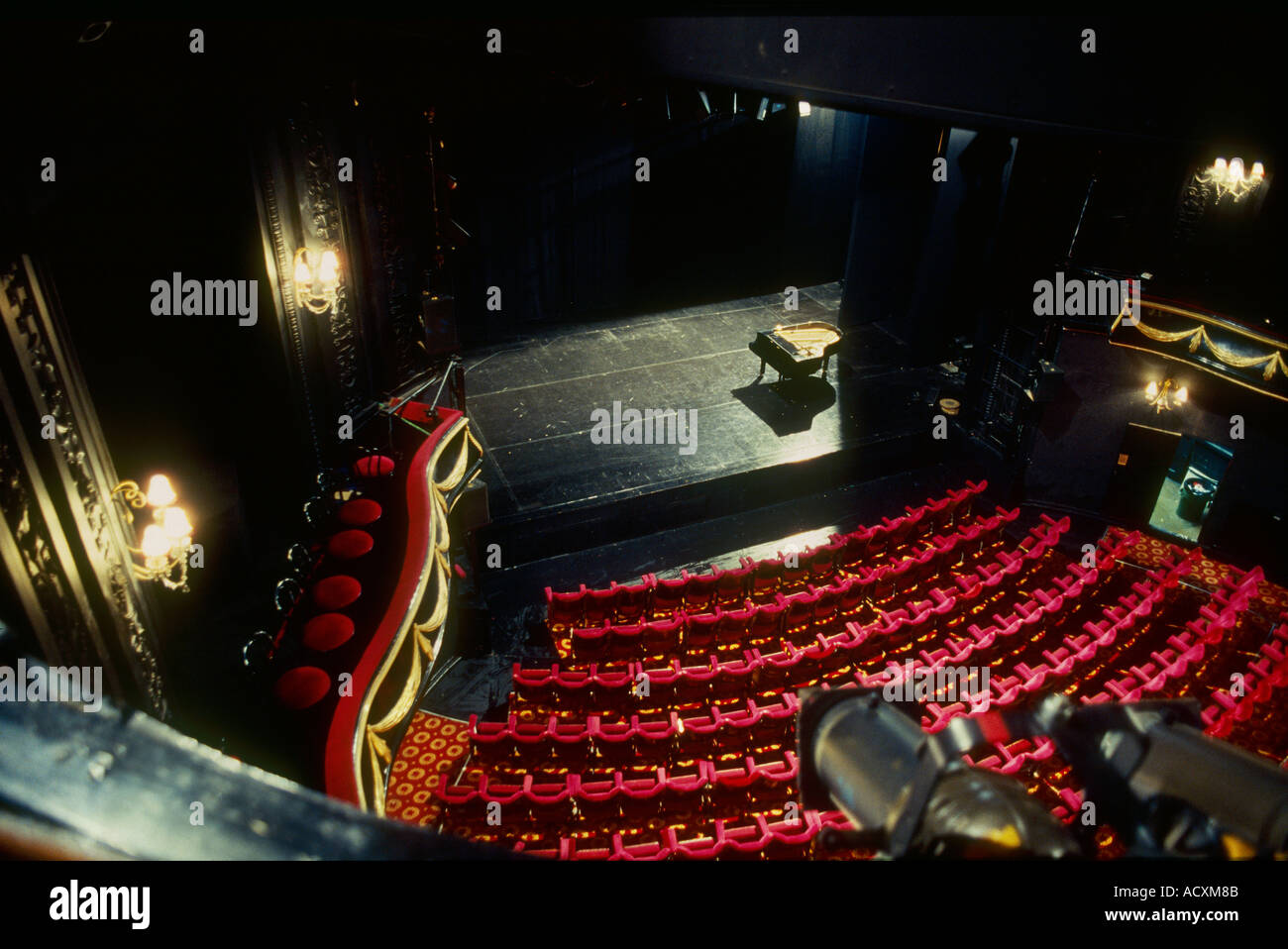 Theatre stage looking down from the dress circle The Piccadilly Theatre London Stock Photo - Alamy