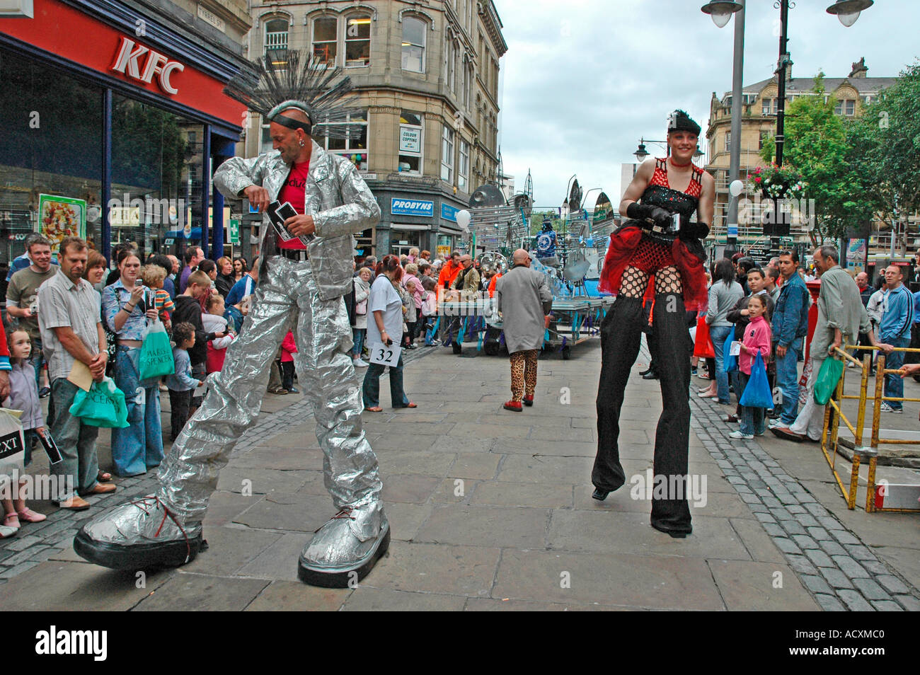 Performers from No Fit State Circus in a parade to launch Bradford ...